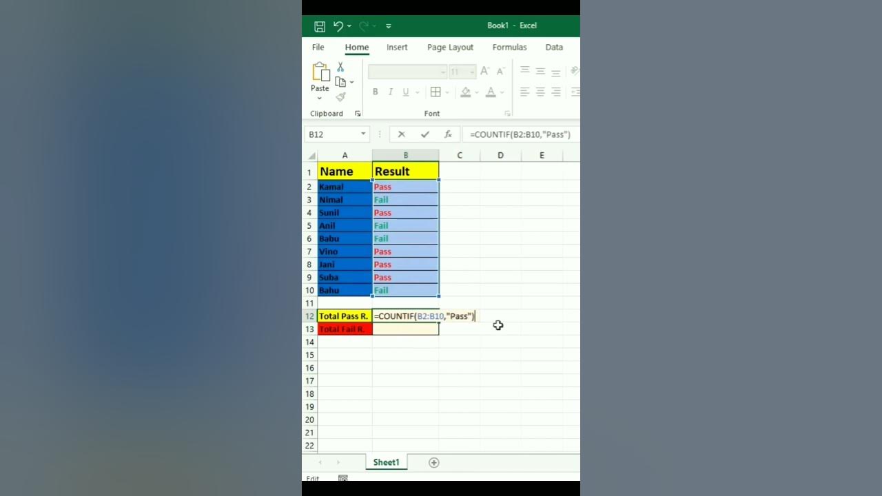 Countif in Excel | Excel Interview Question Tips and tricks | #excelshortcuts - YouTube
