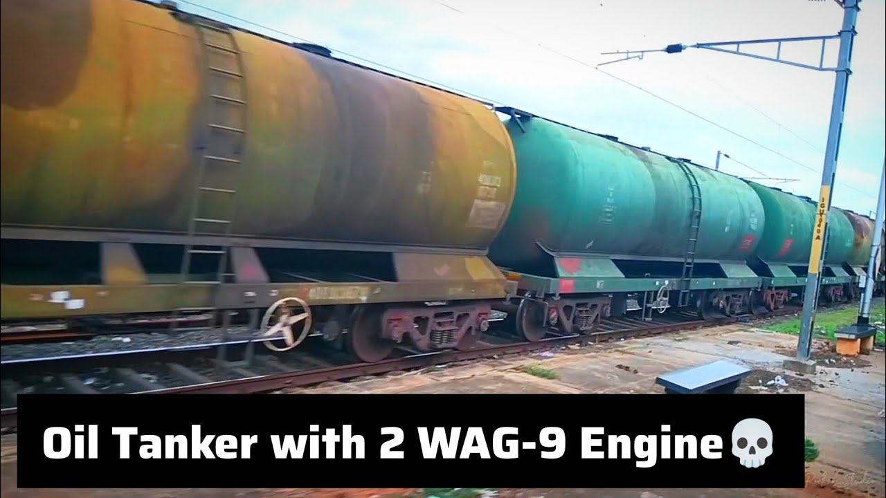 Oil Tanker Train | Double WAG-9 Engine | #Rocker_Studio - YouTube