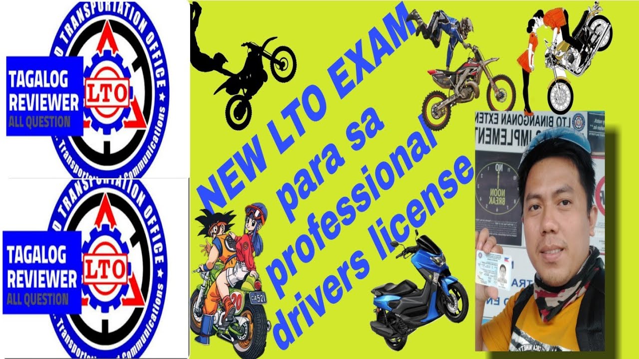 Professional drivers license reviewer exam 2023 Tagalog | Yormes ...