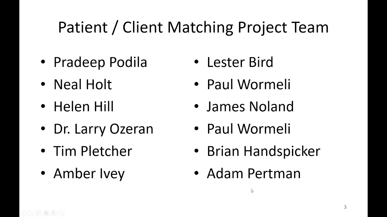 Identity Proofing/Authentication & Patient/Client Matching - NIC Let's ...