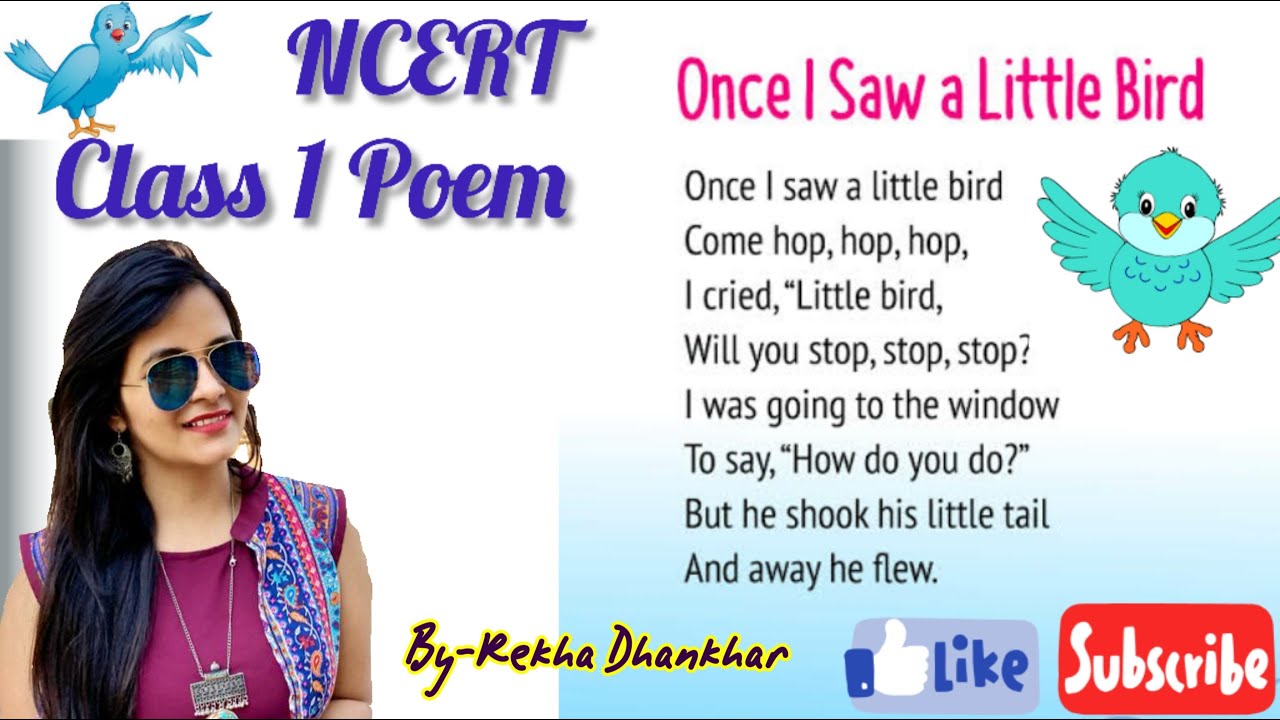 Once I saw a little bird || Ncert class 1 poem || english rhyme - YouTube