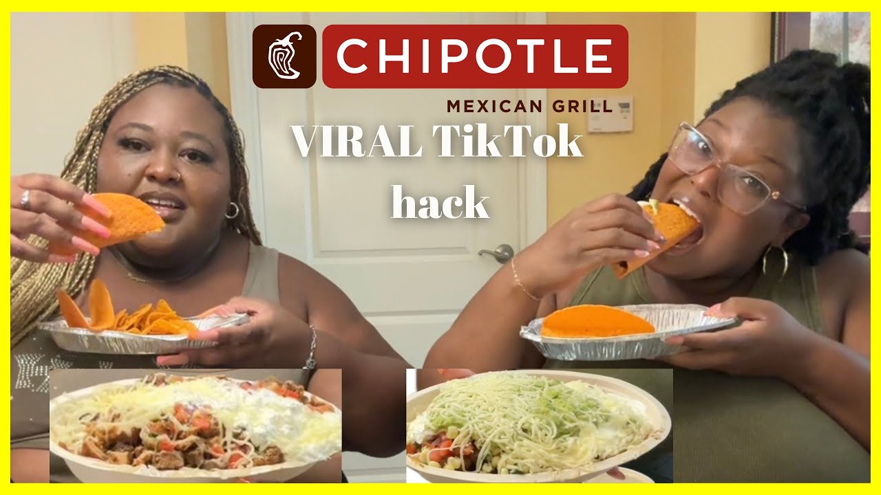 VIRAL TikTok Chipotle hack! | Chipotle mukbang | DeLexis - YouTube