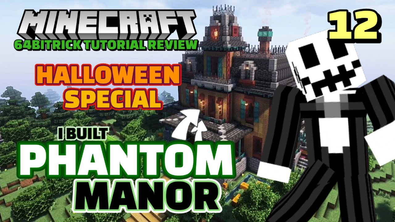 MINECRAFT HAUNTED HOUSE Minecraft Survival PHANTOM MANOR Tutorial ...