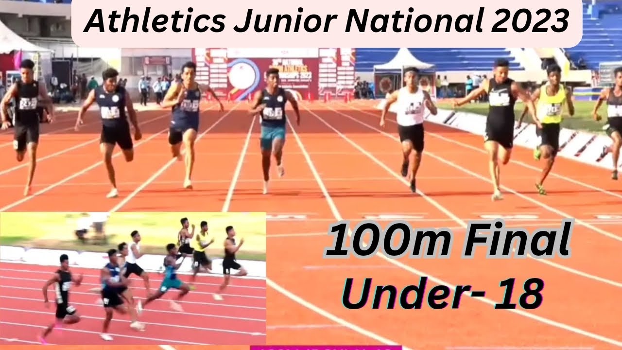 100m final under 18 || athletics junior national 2023 || #athlete #100m #final #national #2023 ...