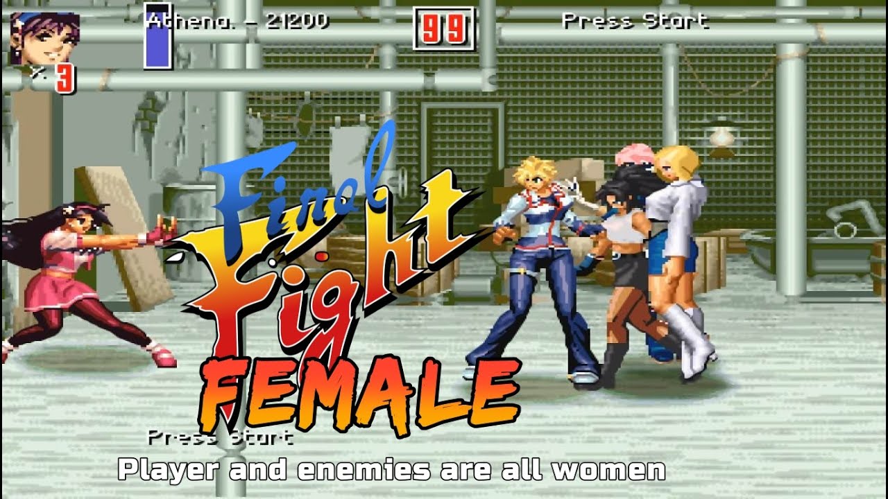 Final Fight Female - Athena Asamiya Gameplay ( 4K 2160p ) - YouTube