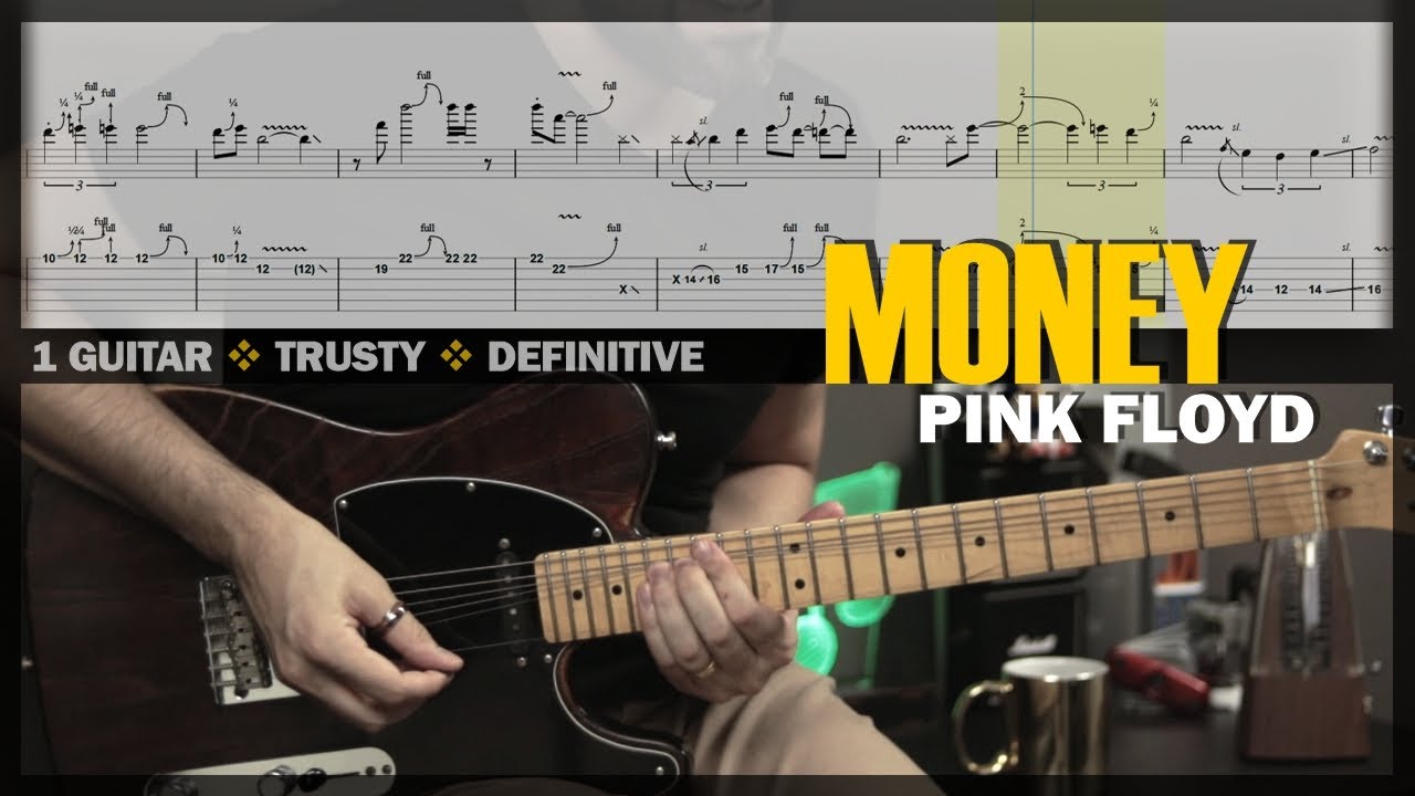 Money | Guitar Cover Tab | Guitar Solo Lesson | Backing Track with ...