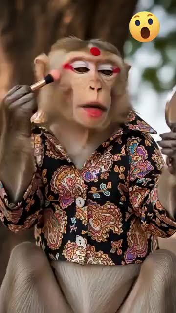 #monkey makeup 💄#sorts #funny#video - YouTube