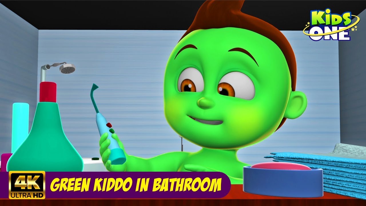 Greeny Kiddo in Bathroom | FUNNY Video For Kids | KidsOne - YouTube