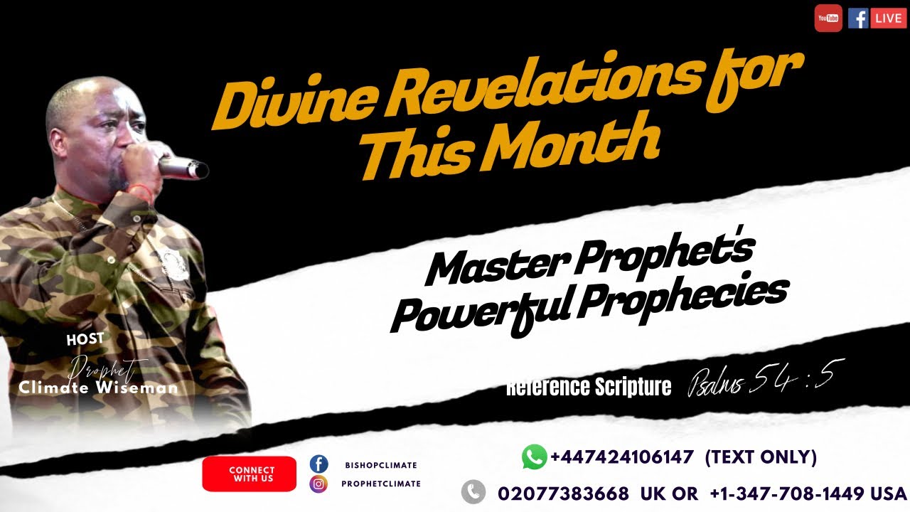 Live Prophecy for This Month Of August | Master Prophet's Powerful ...