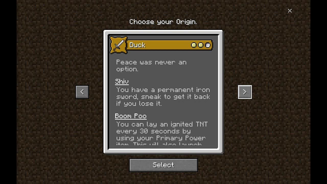 Every origin in my Minecraft Bedrock Origins Realm (link/code in desc ...