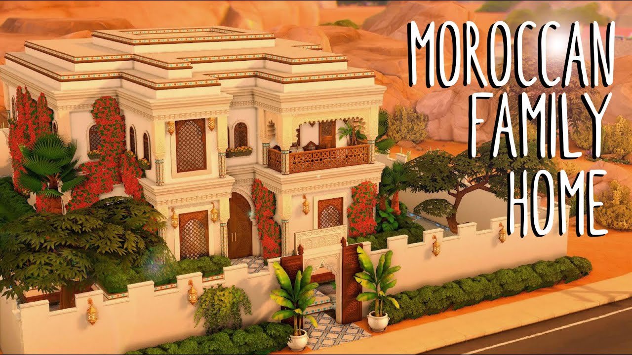 Moroccan Family Home 🦚 // Sims 4 Speed Build - YouTube