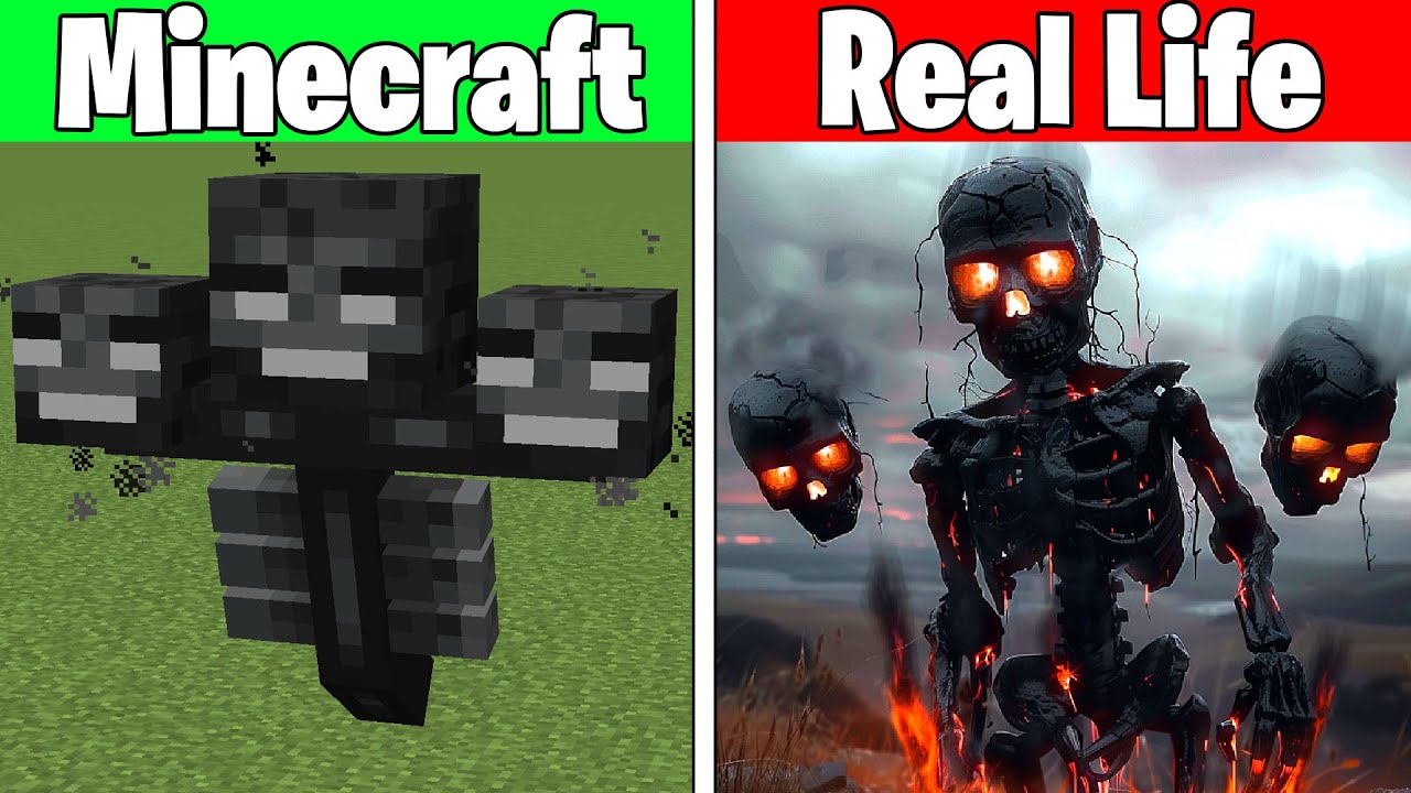 Realistic minecraft | Realistic water | ALL MINECRAFT MOBS VS REAL LIFE ...