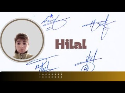 Hilal name signature style with arooj - YouTube