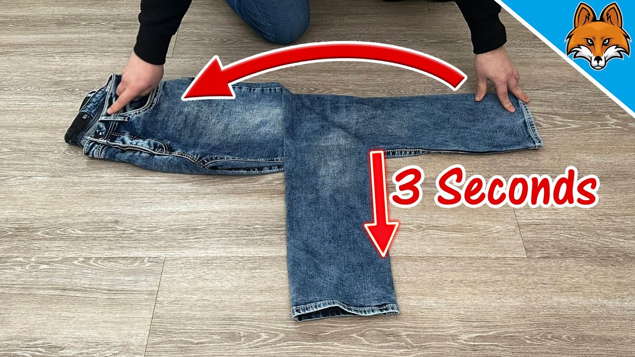 Almost NOBODY knows these 4 Pant Folding Tricks💥(Surprising)🤯 - YouTube