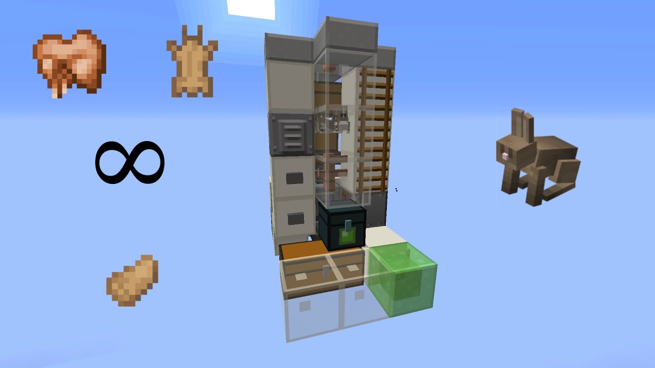 Minecraft - Ferme à lapins ultra compacte 1.8 (6x3x4). - YouTube