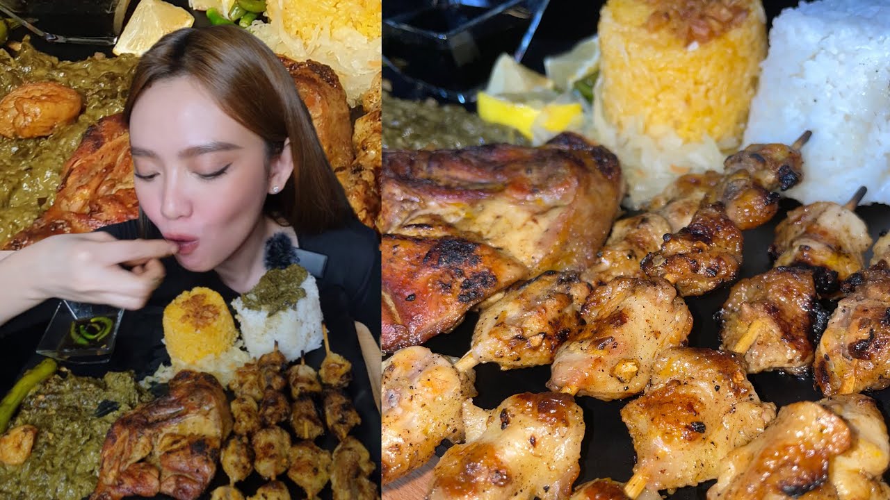 PWET NG MANOK (ISOL) + INASAL + LAING MUKBANG || Filipino Lunch - YouTube