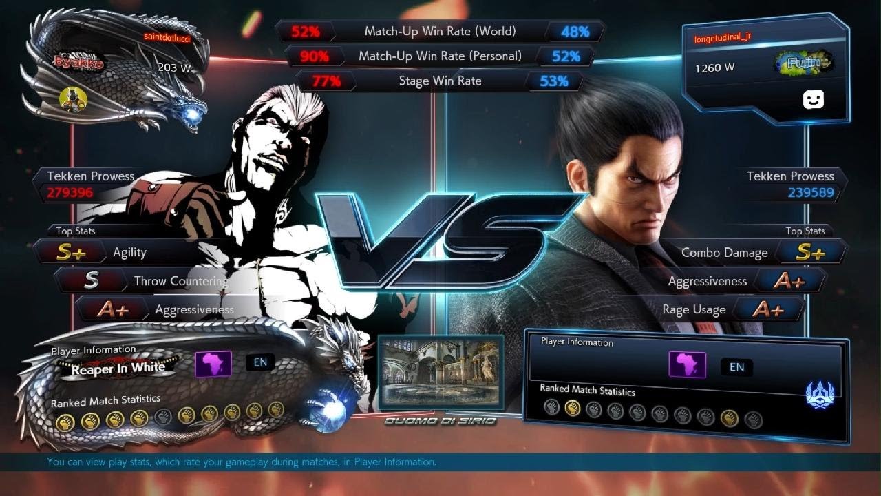 Tekken 7 (Ranked) - Longetudinal_jr (Kazuya) vs. Saint Lucci (Bryan ...