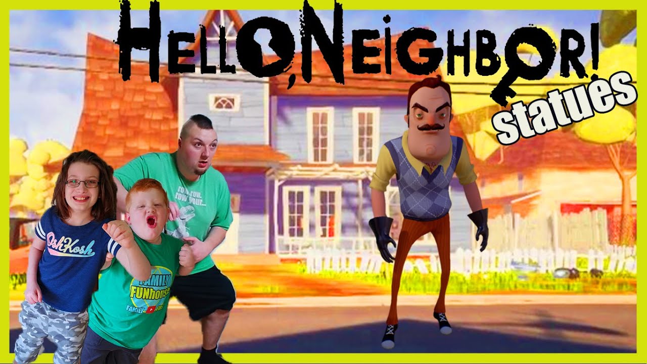 Hello Neighbor In Real Life: Statue Edition - YouTube