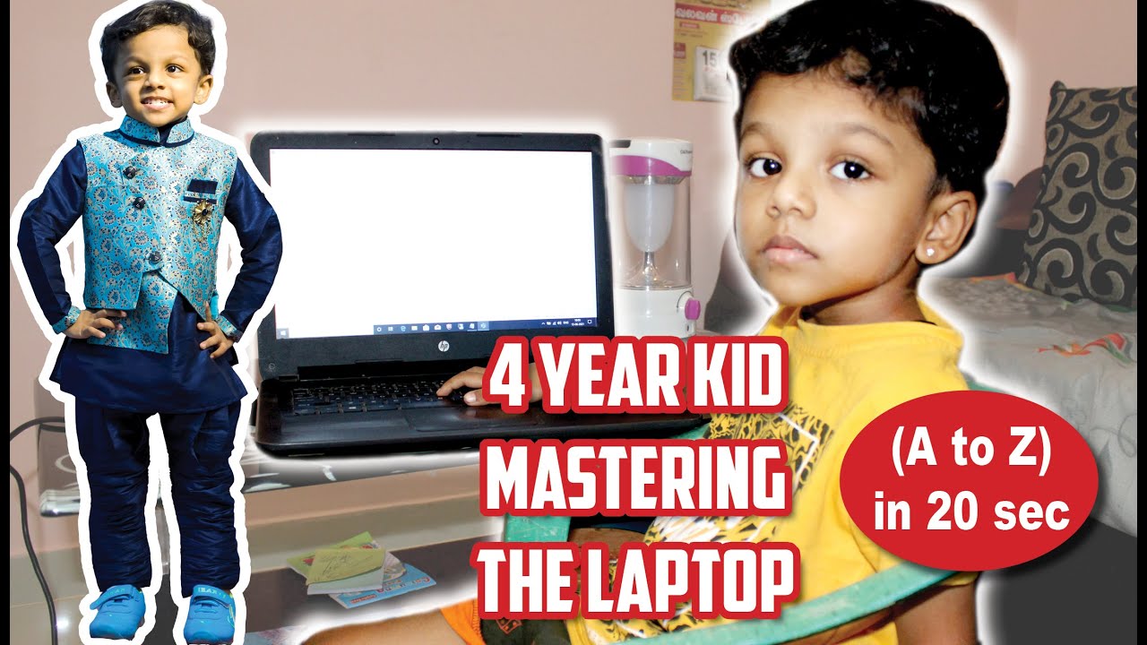 4 year kid typing fast in laptop - YouTube