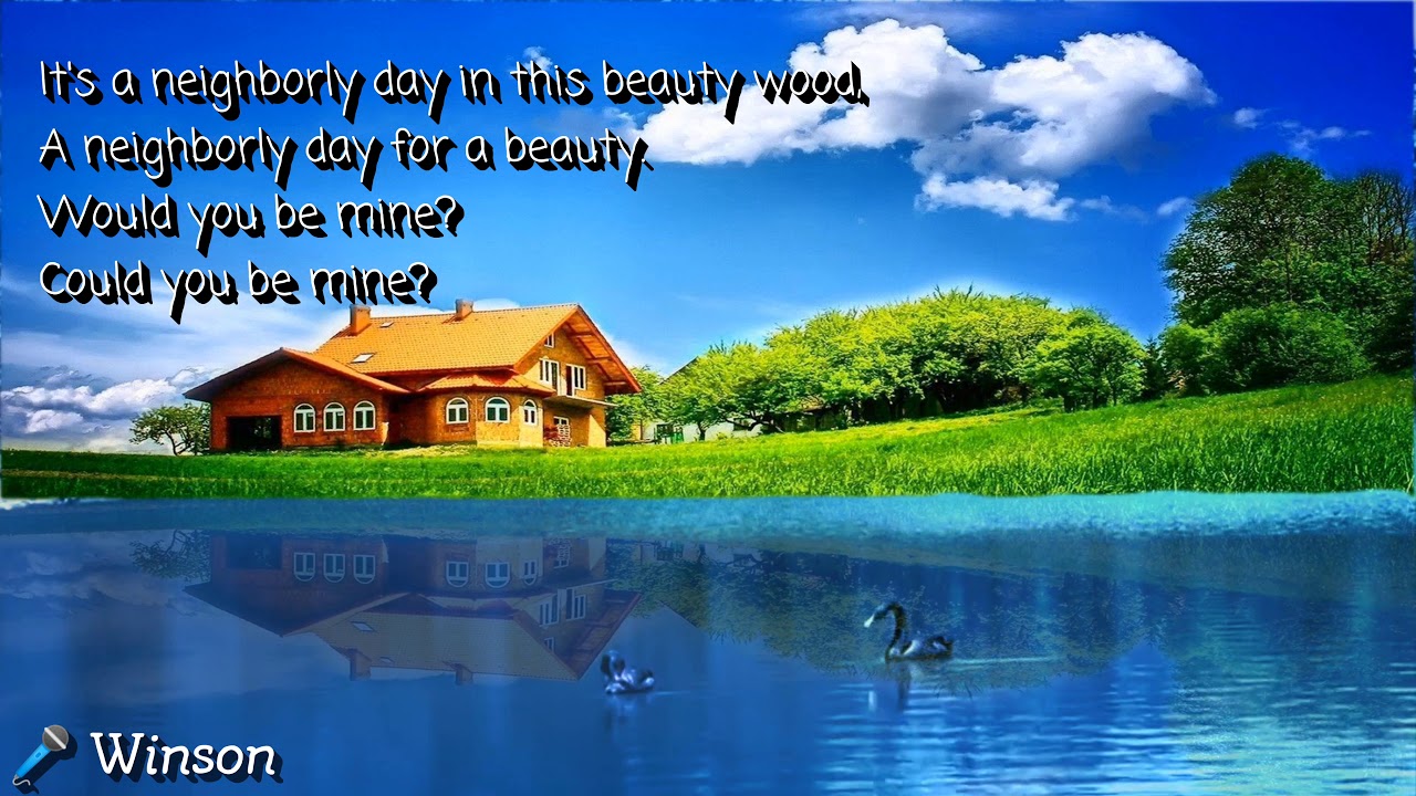 [Winson's Singing Vlog] #1 Winson singing《Won't you be my neighbor ...