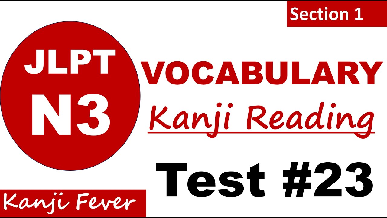 JLPT N3 Kanji Practice Test 23: Test N3 Vocabulary Skills #jlpt #jlptn3 ...