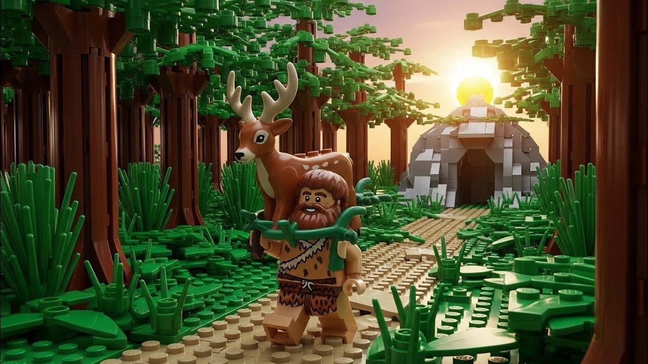 “The Hungry Caveman: A LEGO Prehistoric Adventure #lego - YouTube