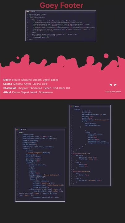Create Footer using HTML and CSS #short - YouTube