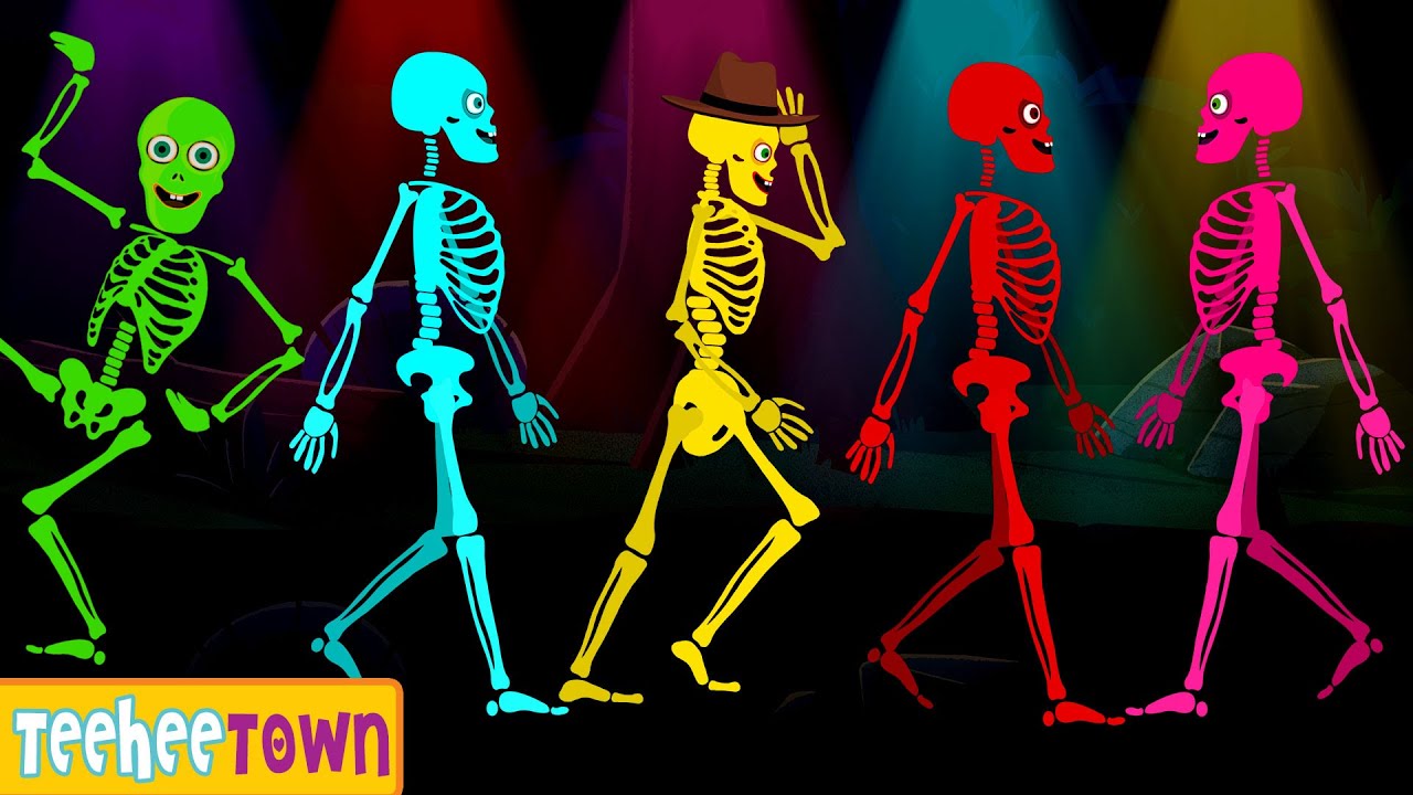 Midnight Magic | Five Skeletons Went Out One Night | Funny Halloween ...