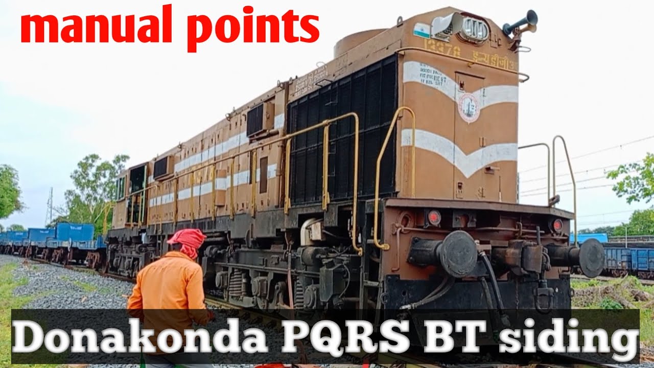 Manual points setting in donakonda PQRS BT siding, donakonda station ...