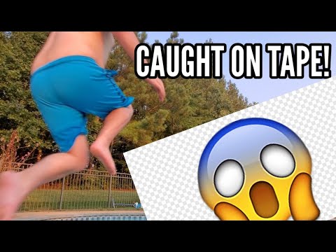 Caught On Tape: Fat Man Jumps Into Pool 😱