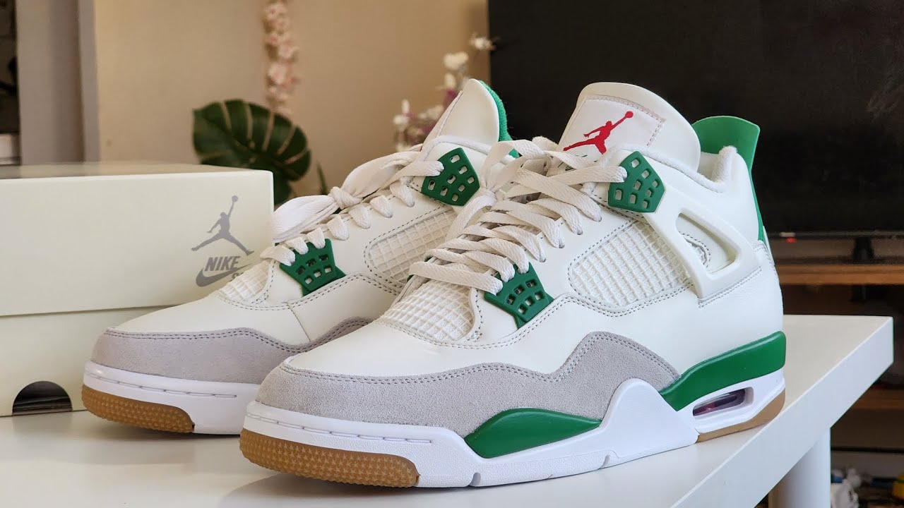 Nike Jordan 4s SB Pine Green - YouTube