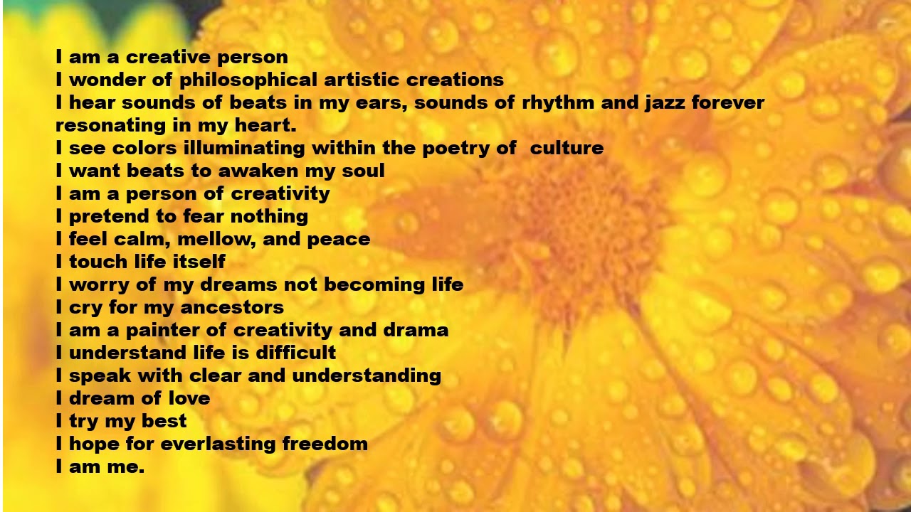 i AM ME POEM - YouTube