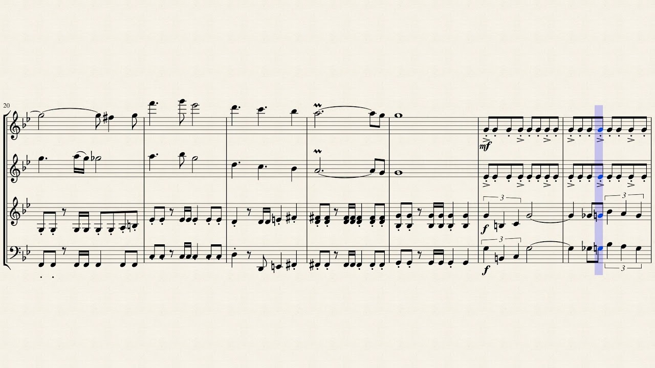 B Rossette (The White Tower / 하얀거탑 OST) | String Quartet Sheet Music / 사중주 악보 - YouTube