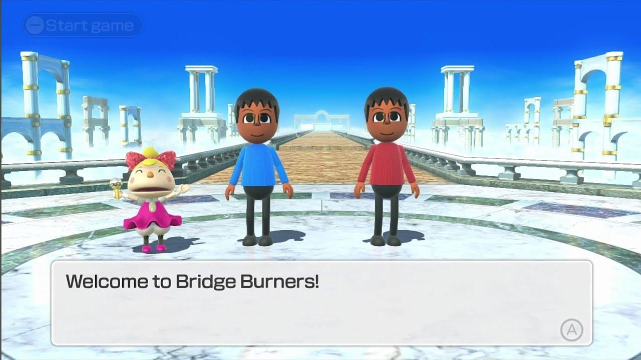 Wii Party U - Bridge Burners - All Difficulties (2 Players) - YouTube