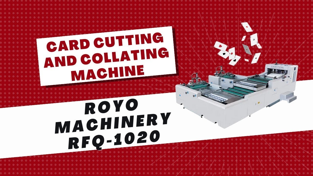 Card Cutting and Collating Machine with Inline Paper Strapping Royo ...