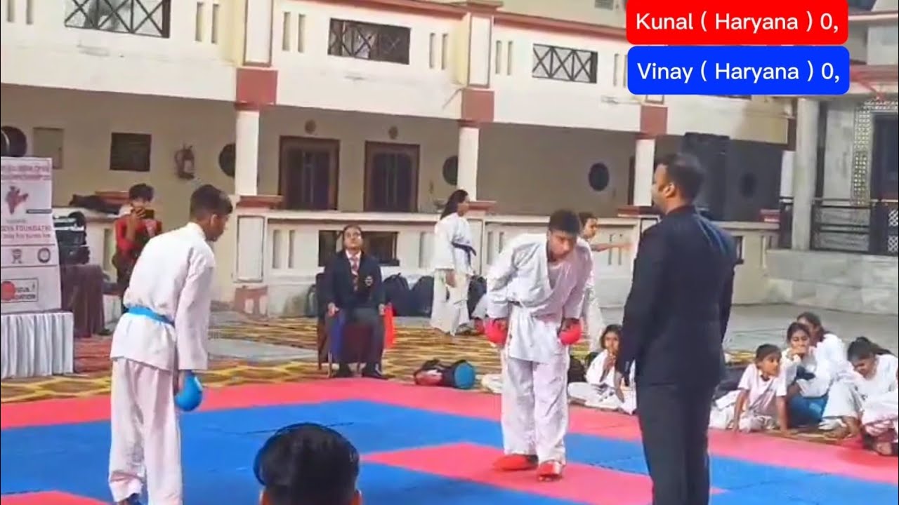 My First Karate Bout of Open National tournament || #karate #kumite ...