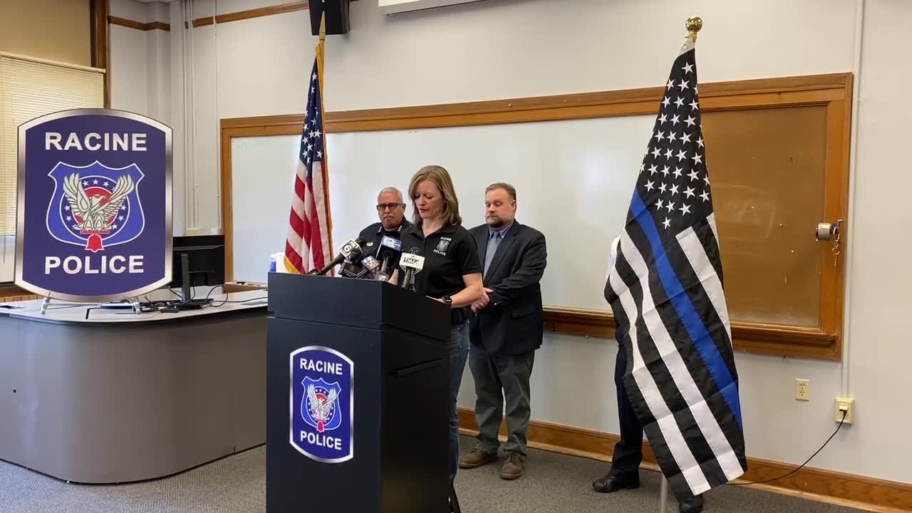 Racine Police Department press conference about domestic incident ...
