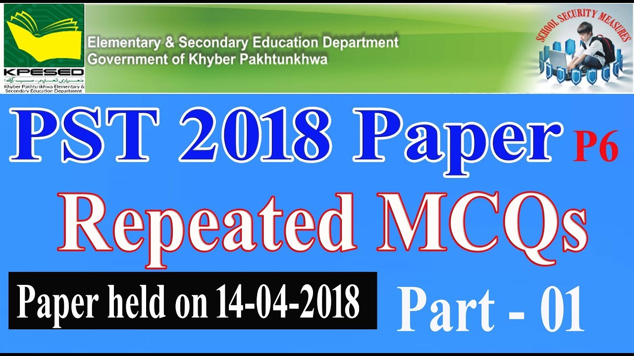 PST past paper 2018 P6 (Solved) : NTS : FTS : Part - 01 - YouTube