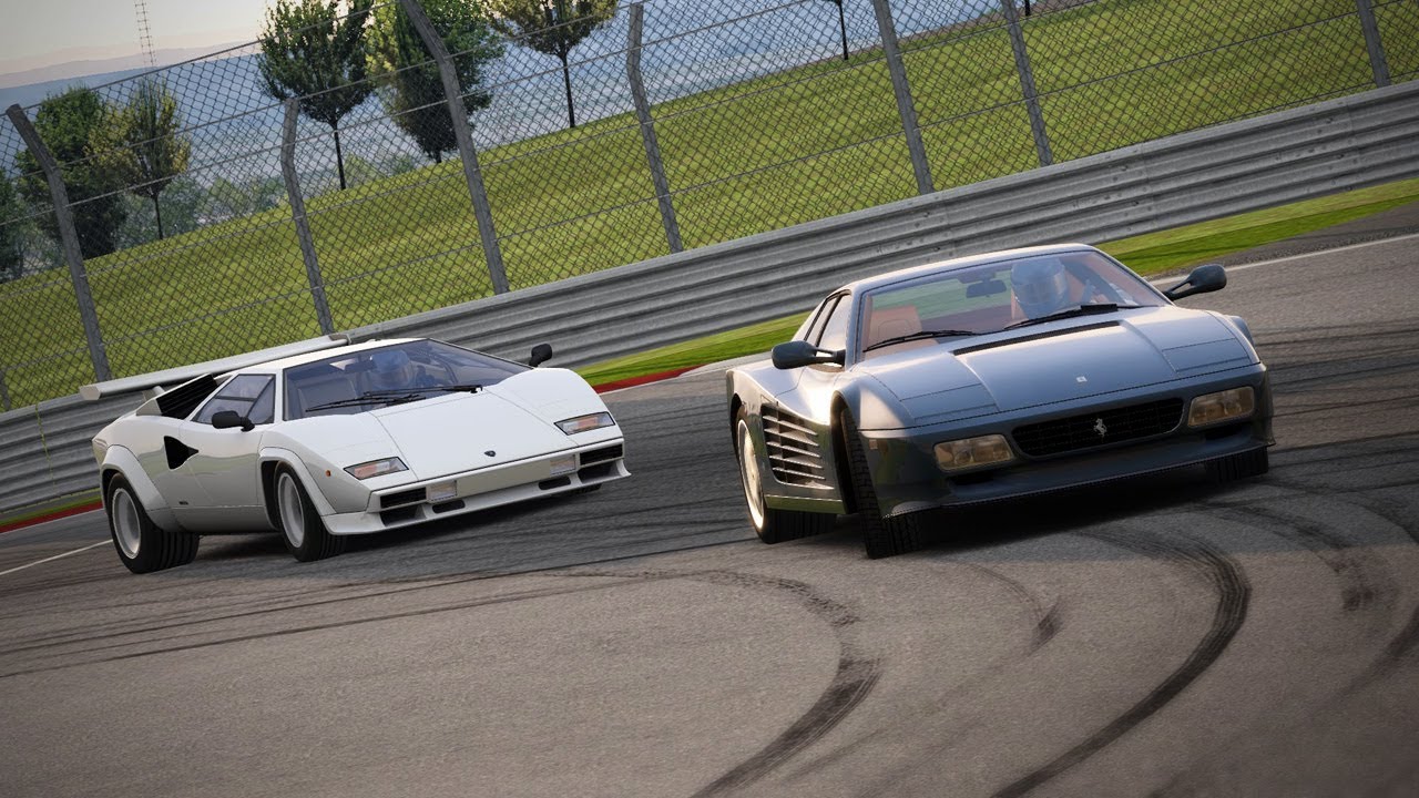 Assetto Corsa VR: Countach vs 512 Testarossa - YouTube