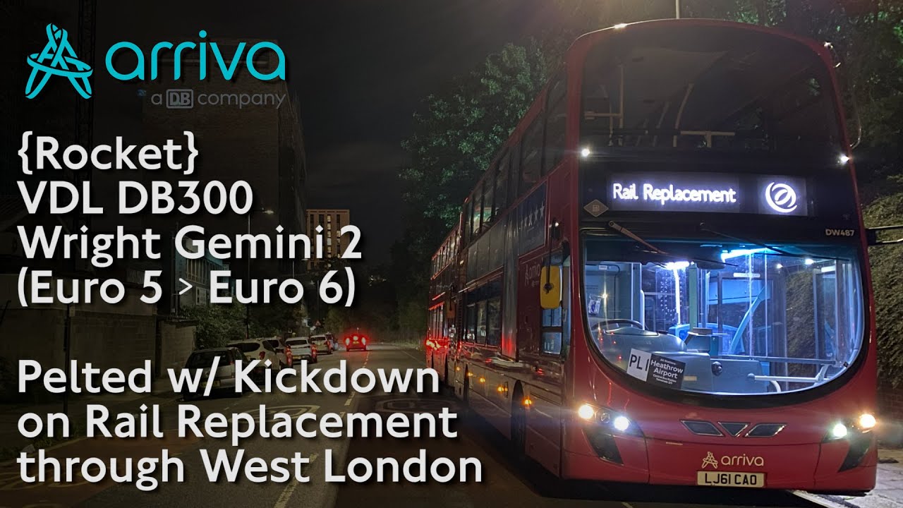 {Rocket} Arriva London VDL DB300 gets Pelted w/ Kickdown on Rail ...