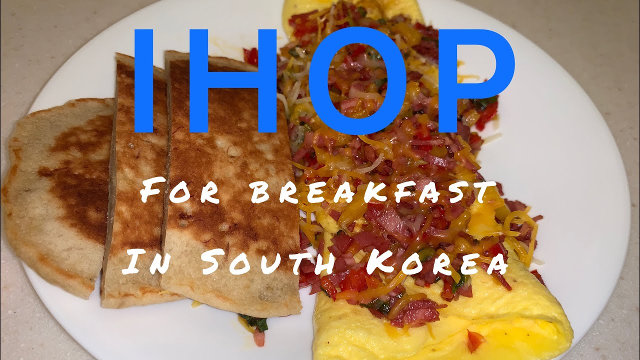 IHOP banana pancake and omelette for breakfast in my barrack room in ...