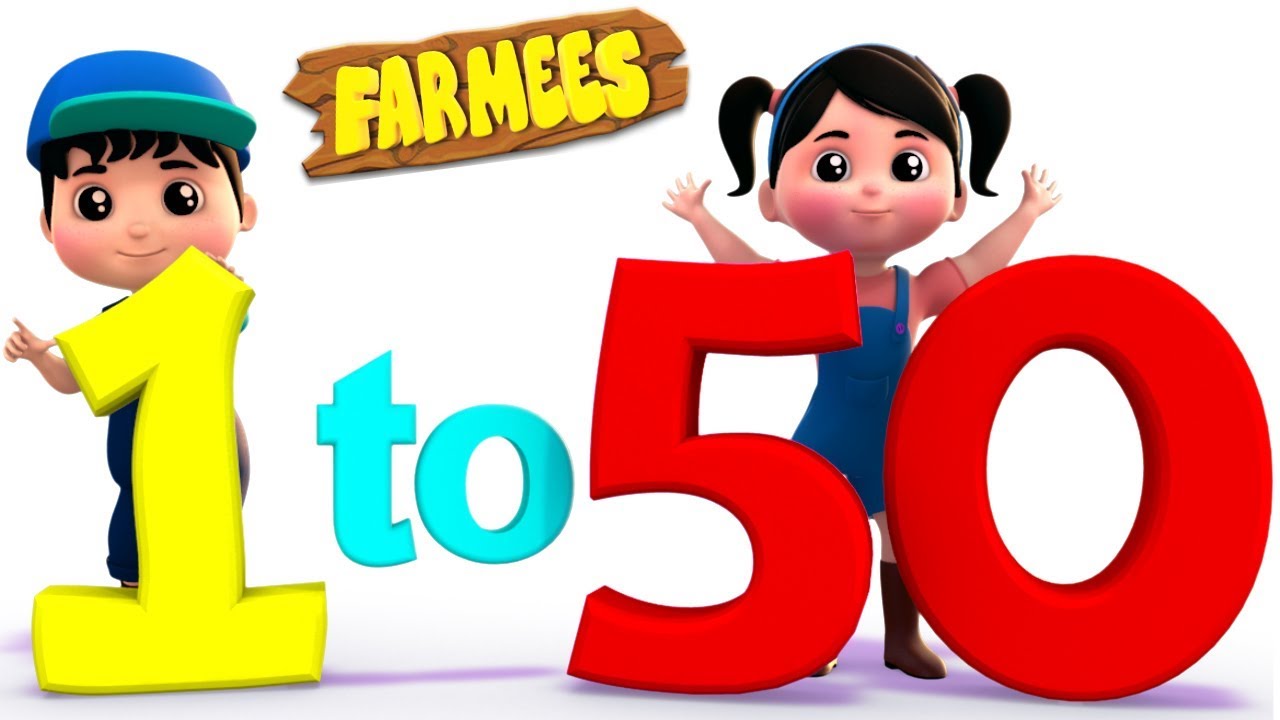 1 to 50 numbers song | Big Number Song For Children by Farmees - YouTube