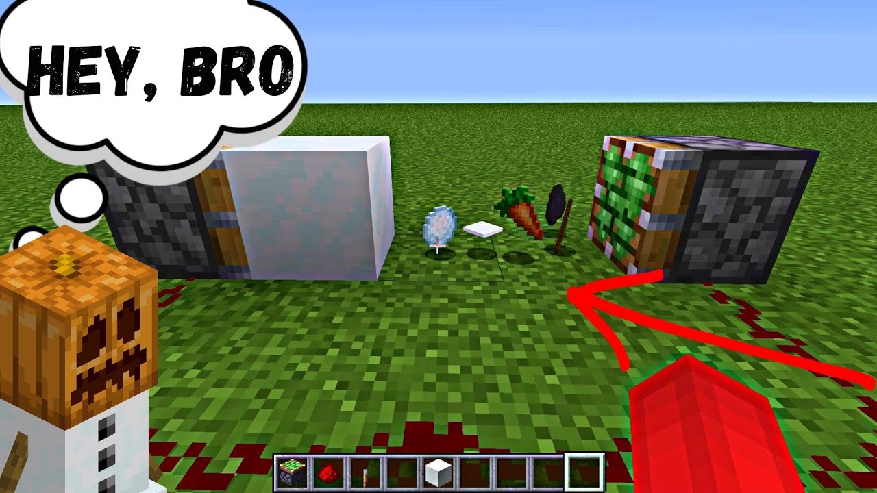 how-to-make-a-snowman-in-minecraft-youtube