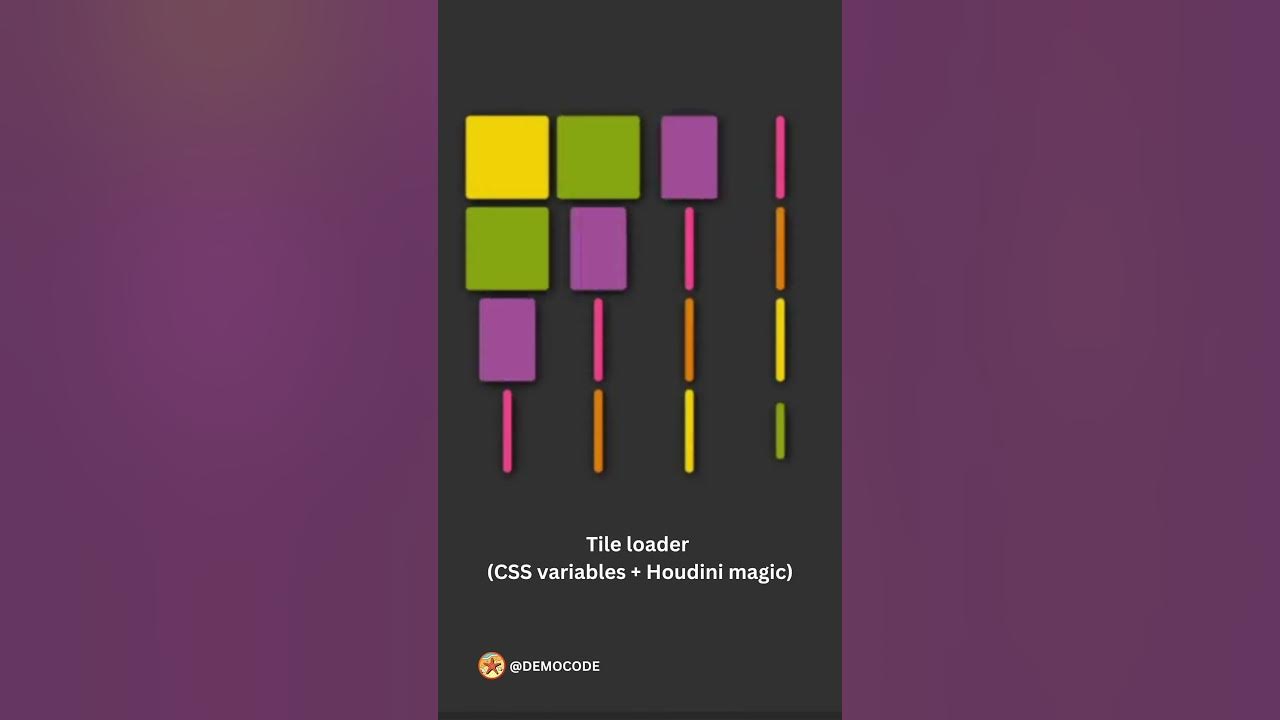 Tile Loader Css Variables Houdini Magic Animation Css Designs Loader Youtube