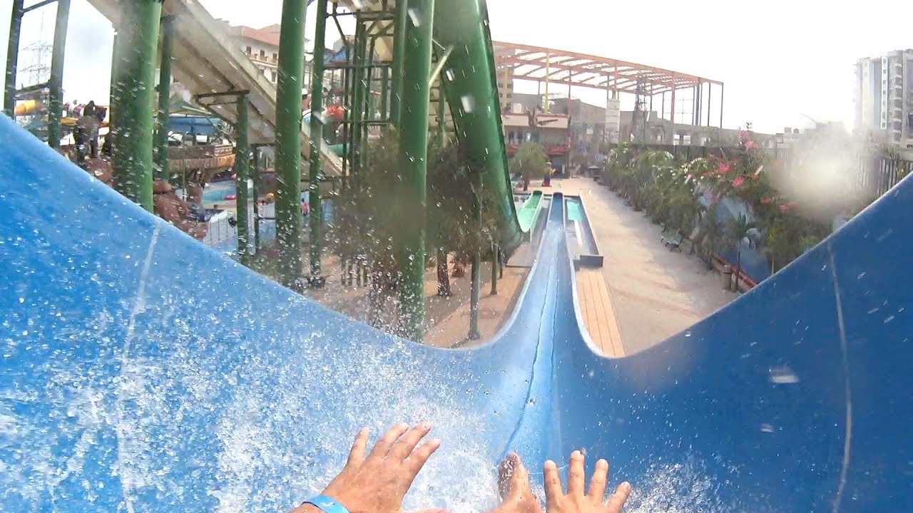 Freefall Water Slide at Amaazia Water Park - YouTube