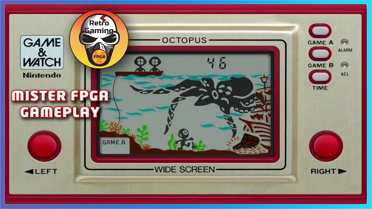 Octopus - Nintendo Game & Watch gameplay on Mister FPGA - YouTube
