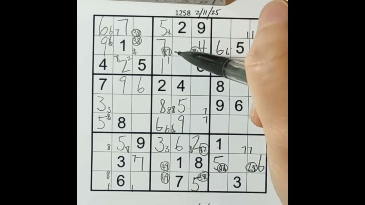 2/11/25 SUDOKU (1258) - YouTube