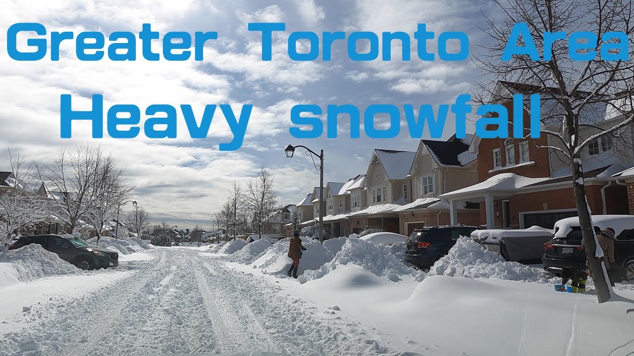 Heavy snowfall in Greater Toronto Area - Ontario, CANADA - YouTube