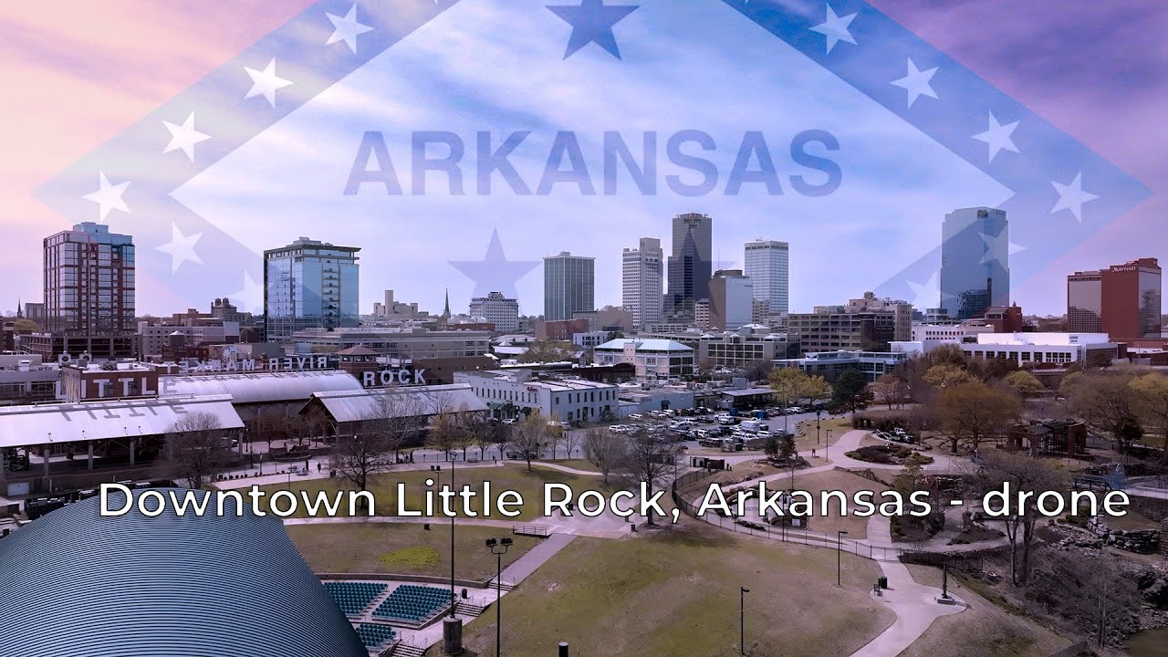 Aerial footage - Downtown Little Rock, Arkansas - YouTube