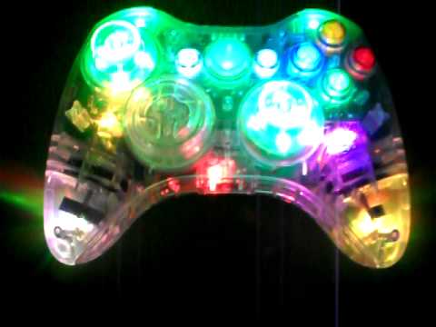 Xbox 360 color changing modded controller LED thumbsticks - YouTube